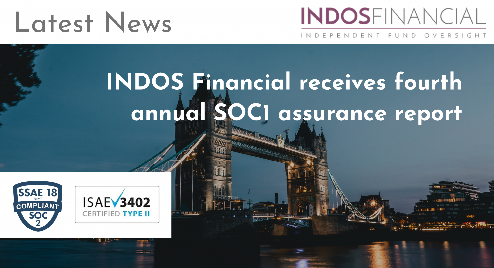 INDOS obtains fourth year of controls certification – INDOS Financial | JTC